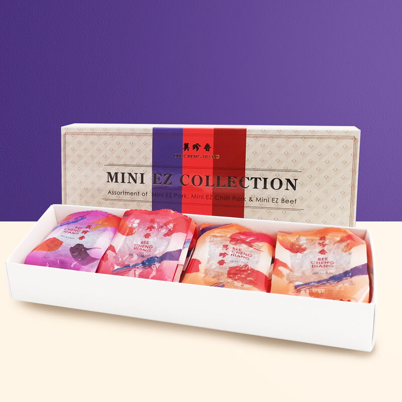 Mini EZ Collection (Pork, Chilli Pork, Beef) 155g | Bee Cheng Hiang | Asia's Famous Bakkwa